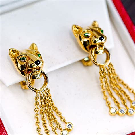 Cartier 18k Yellow Gold Diamond Emerald Onyx And Bead ‘panthère