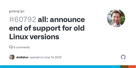 All Announce End Of Support For Old Linux Versions · Issue 60792