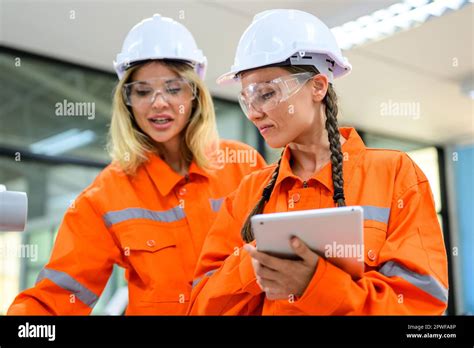 Engineer Technician Checking And Operating In Training Program Stock