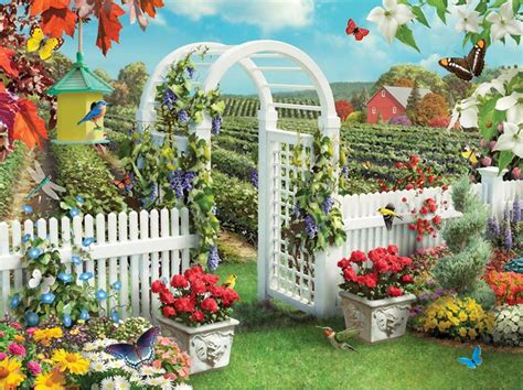A 48 Pieces Jigsaw Puzzle From Jigidi Larger Piece Jigsaw Puzzles Cottage Art Garden Painting