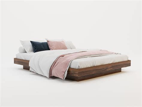 Apollo Wooden Walnut Platform Bed Frame — Isaak