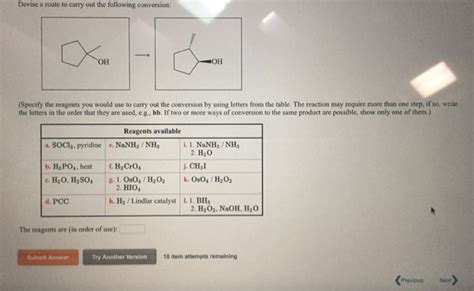 Solved Devise A Route To Carry Out The Following Conversion Chegg