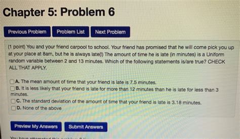 solved chapter 5 problem 4 previous problem problem list