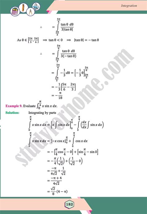 Integration Unit 6 Maths 12th Text Book
