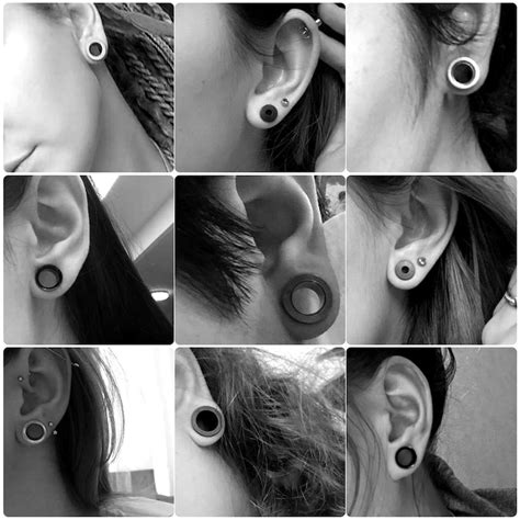 Flesh Tunnel Gold Ear Stretching Kit Titanium Ear Plugs Threaded Tunnel Jewelry 2mm To 24mm