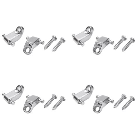 A Set 8 Pcs Electric Guitar Roller String Tree String Retainer Silver