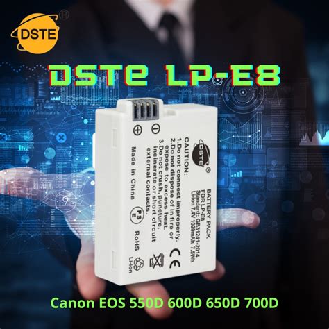 Dste Lp E8 Battery For Canon Eos Kiss X4 T2i 550d 600d 650d 700d Canon