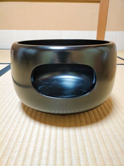 Yahoo オークション 【茶道具】 眉風炉 黒唐銅 【土風炉】