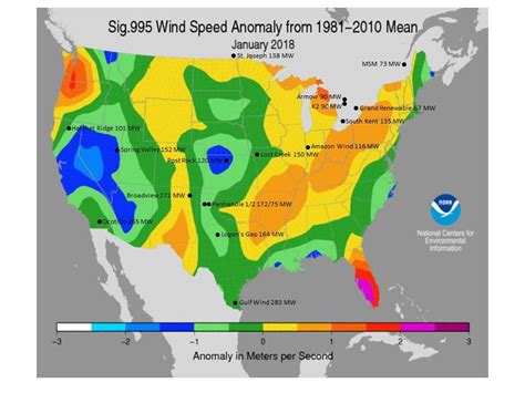 Average Wind Speed Map Color 2018