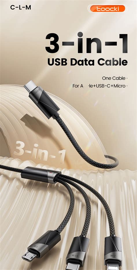 Toocki Pd W In Type C Cable Super Charge Type C Type C Os Micro Fast Charging Data