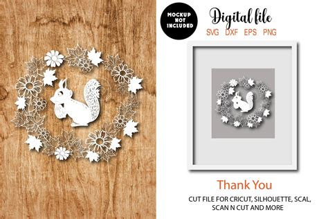 Squirrel Laserpaper Cut Design Template Graphic By Shahadatarman13