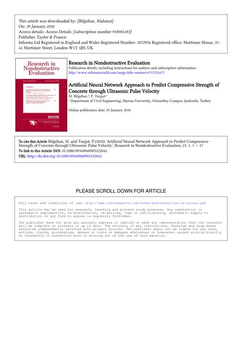 Pdf Artificial Neural Network Approach To Predict Compressive