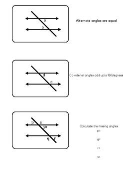 Angles Properties Of Parallel Lines By Naomi Wanjagua Tpt