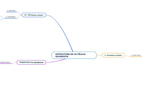 Estructura De La CÉlula Eucariota Mindomo Mind Map