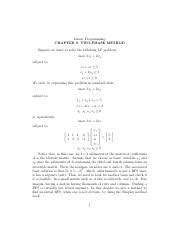 Two Phase Method Pdf Linear Programming CHAPTER TWO PHASE METHOD Suppose We Want To Solve