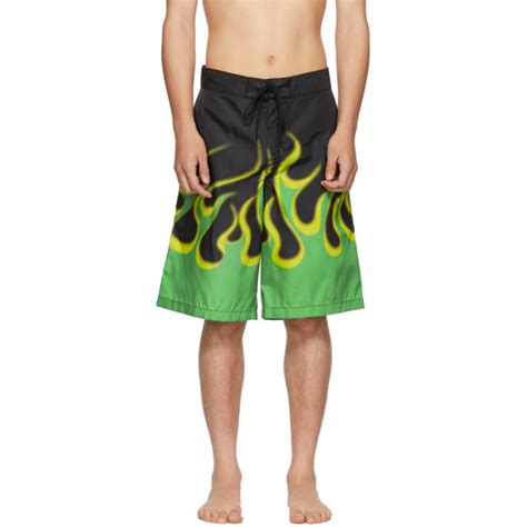Prada Black Flame Swim Shorts Prada