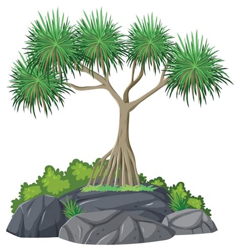 Árbol Aislado Sobre Fondo Blanco Vector Gratis