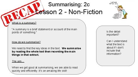 Summarising 2 C Lesson 2 NonFiction What Is