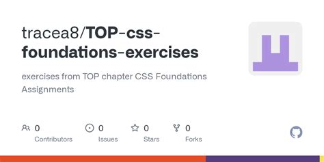 GitHub Tracea TOP Css Foundations Exercises Exercises From TOP Chapter CSS Foundations