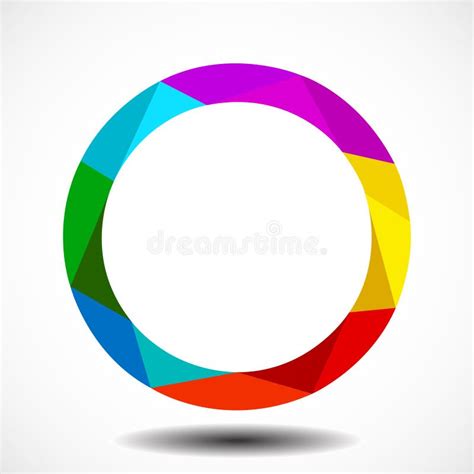 Circle Of Triangles Abstract Colorful Symbol Stock Illustration