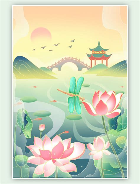 立夏荷叶素材 立夏荷叶图片 立夏荷叶素材图片下载 潮国创意