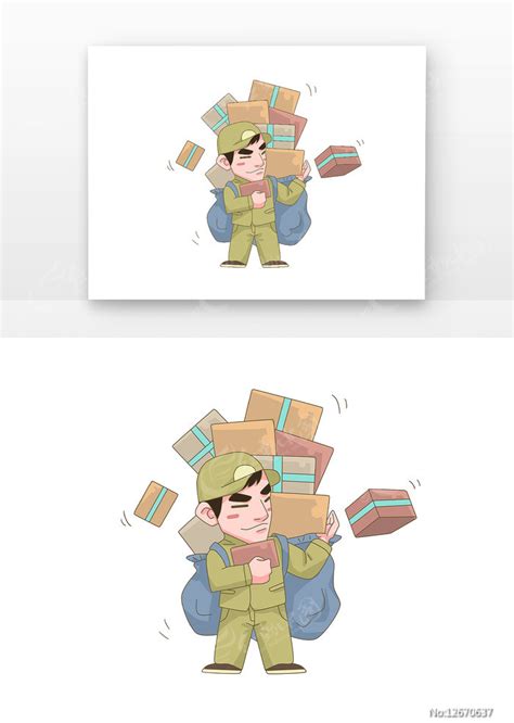 快递员派发快递件图片下载 红动中国