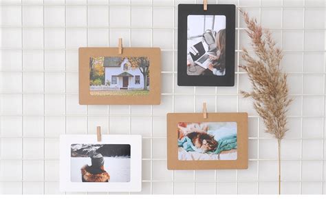 Monolike Paper Photo Frames 4x6 Inch Kraft 20 Pack Fits 4