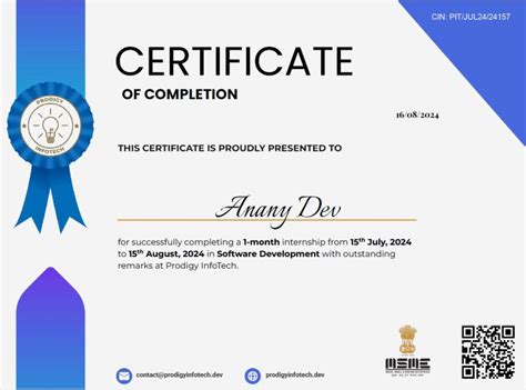 Anany Dev On Linkedin Java Softwaredevelopment Internship Prodigyinfotech Codingjourney