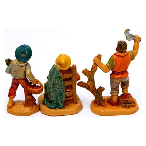Pastores Para Belén 7 Cm De Altura Media Tipo Madera Set 19 Modelos