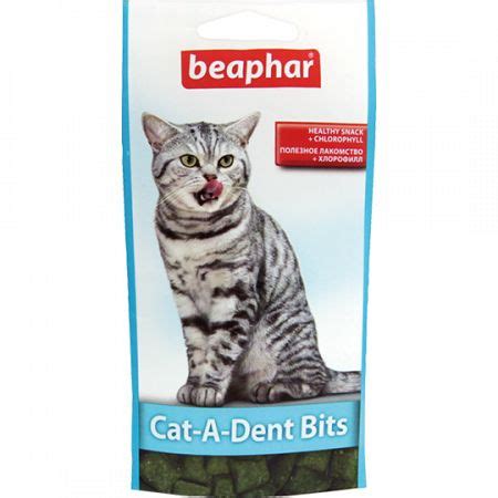 Подушечки лакомство для кошек для чистки зубов Cat-A-Dent Bits, 35гр ...