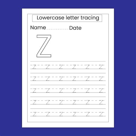 아이들을 위한 알파벳 문자 추적 워크시트 프리미엄 벡터