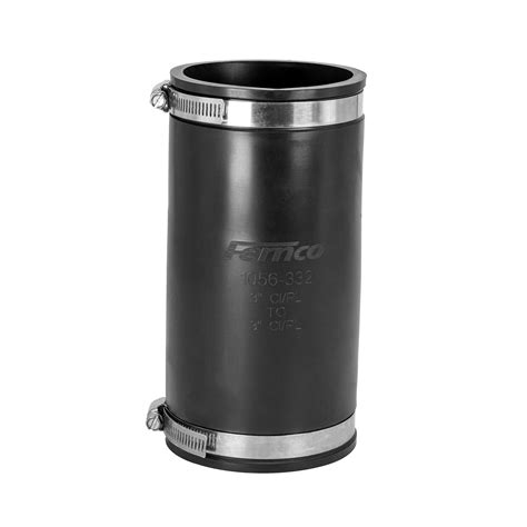 Fernco Xl 1056 332 Flexible Pipe Coupling 3” Ciplasticsteel To 3” Ci