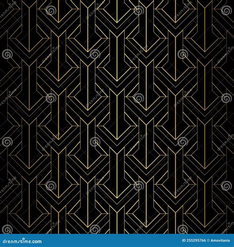 Art Deco Pattern Vector Background In 1920s Style Stock Vector