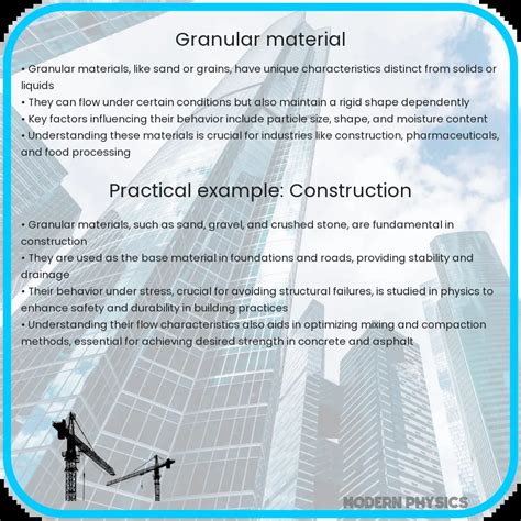 Granular Material Flow Properties And Stress Analysis