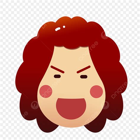 붉은 곱슬 머리 여자 일러스트 웃는 붉은 곱슬 머리 여자 웃는 얼굴 Png 일러스트 및 Psd 이미지 무료 다운로드 Pngtree