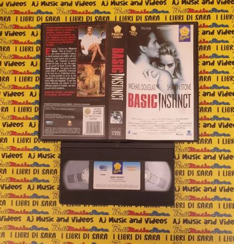 VHS FILM BASIC INSTINCT 1992 Michael Douglas Sharon Stone PENTAVIDEO