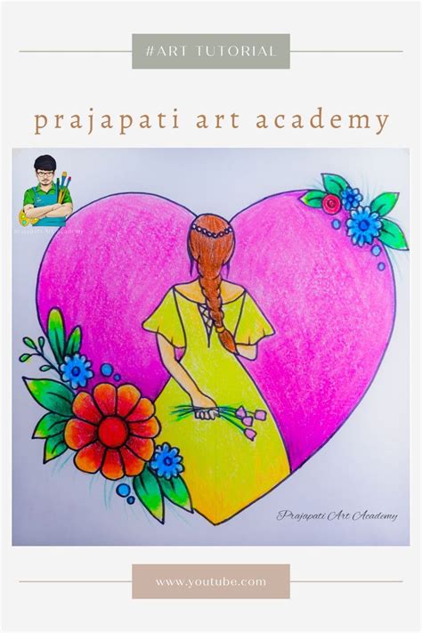 How To Draw Beautiful Girl With Flower ¦ Plastic Crayons ¦ Easy