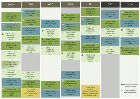 Timetable — Cucumber Fields