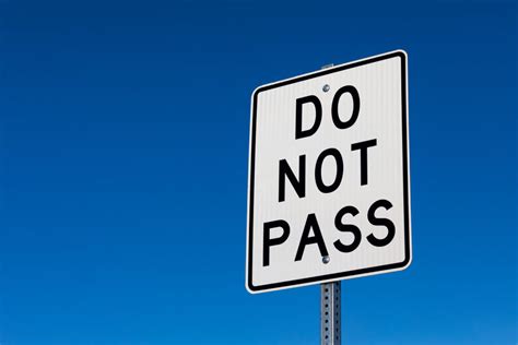 Do Not Pass Sign What Does It Mean