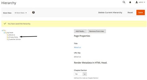 magento 2 cms page hierarchy firebear