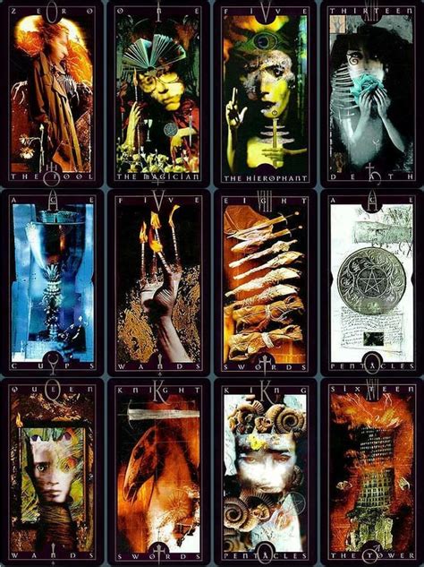 Dave Mckean Tarot Decks 1995 Rock And Roll Tarot And The Vertigo Tarot