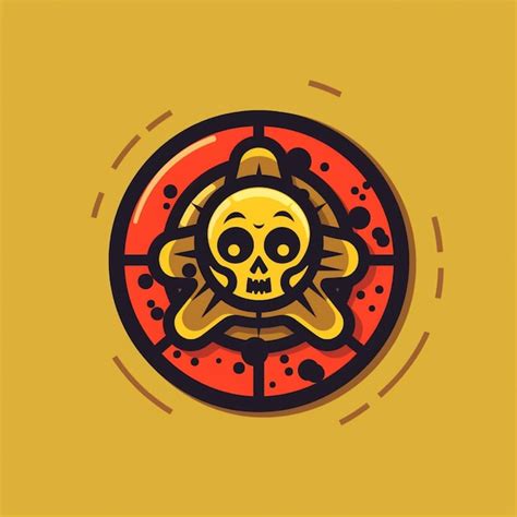 Premium Ai Image Flat Color Danger Logo Vector