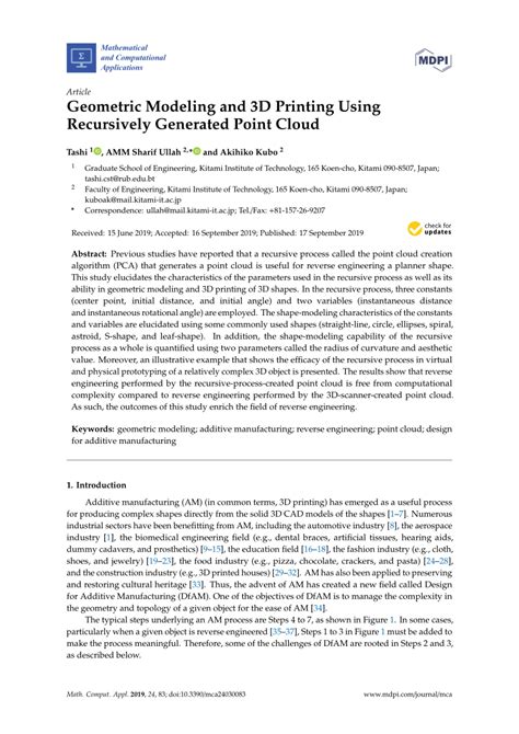 pdf geometric modeling and 3d printing using recursively generated