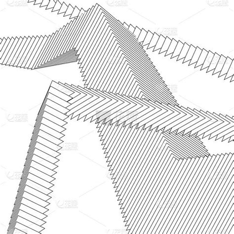 3 D抽象背景。不同的形状，旋转和缩放。