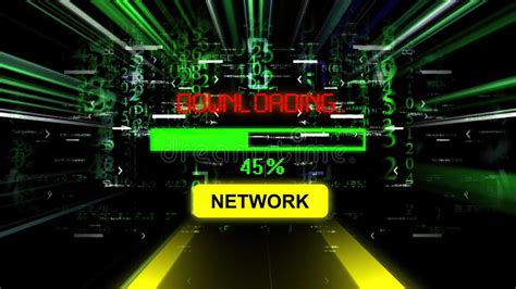 Network Download Progress Bar On The Screen Stock Illustration Illustration Of Innovation