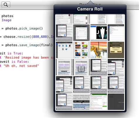 Pythonista Brings Camera Roll And Notification Center Support New