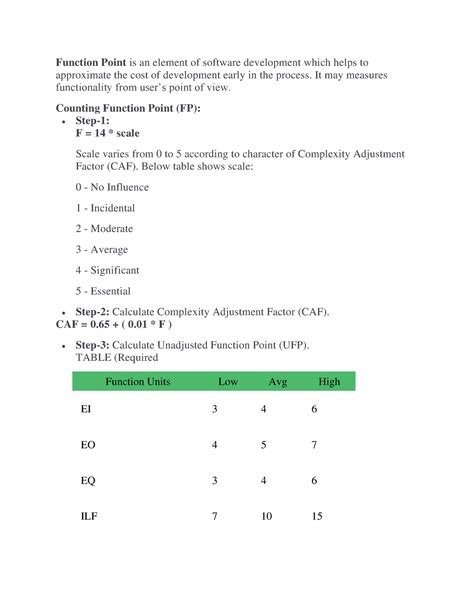 Module Fp Based Questions Function Point Is An Element Of Software
