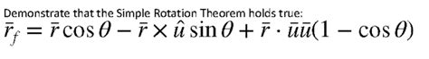 Solved Demonstrate That The Simple Rotation Theorem Holds