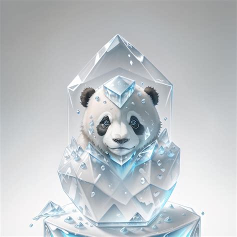 Premium Ai Image Frozen Panda