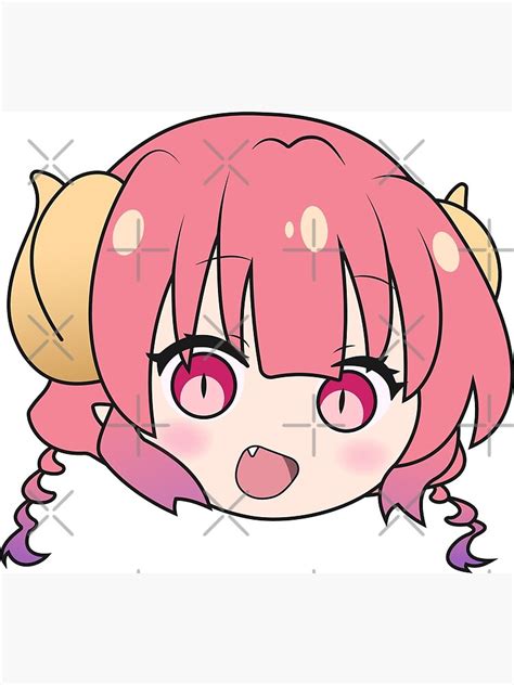 Lámina Fotográfica Cabeza De Ilulu Chibi De La Criada Del Dragón De La